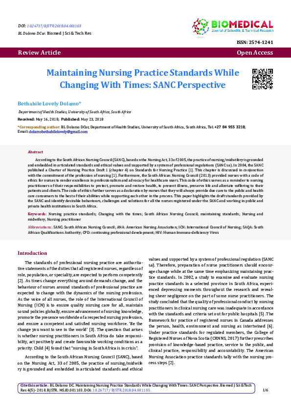 (PDF) Source : Draft Charter of Nursing , 2004 ( SANC 2004 : 29 )