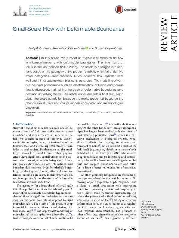 (PDF) Small-Scale Flow with Deformable Boundaries