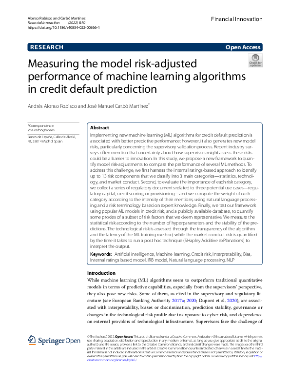 (PDF) Measuring the model risk-adjusted performance of machine learning ...