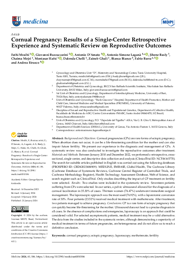 (PDF) Cornual Pregnancy: Results of a Single-Center Retrospective ...
