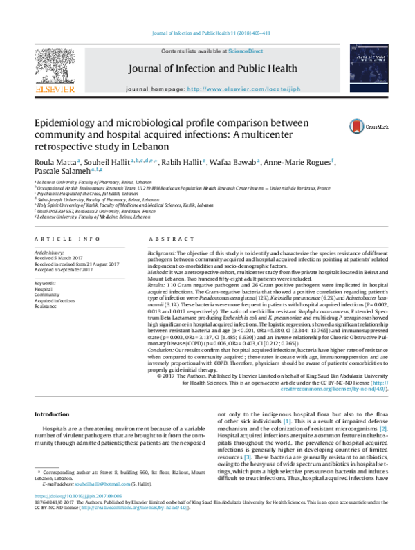 Epidemiology and microbiological profile comparison between community ...