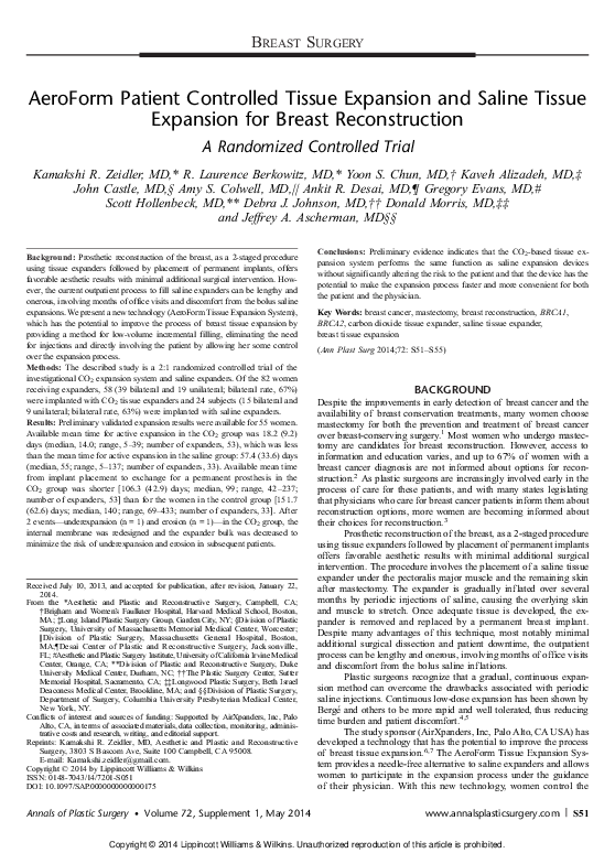 (PDF) AeroForm Patient Controlled Tissue Expansion and Saline Tissue ...