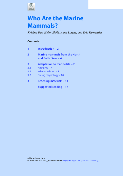 (PDF) Who Are the Marine Mammals?
