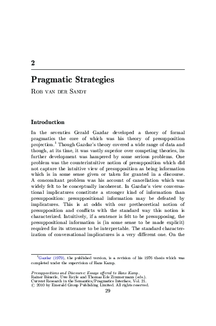 (PDF) 2: Pragmatic Strategies