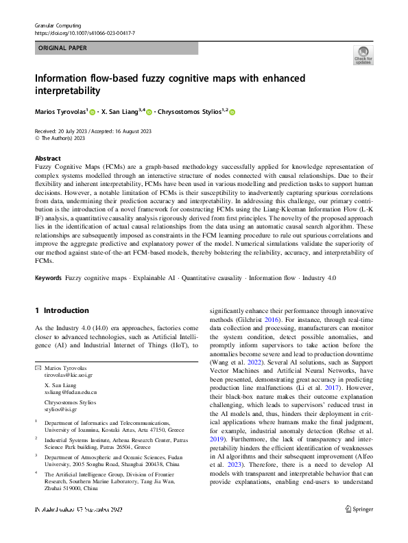 (PDF) Information Flow-Based Fuzzy Cognitive Maps with Enhanced Interpretability