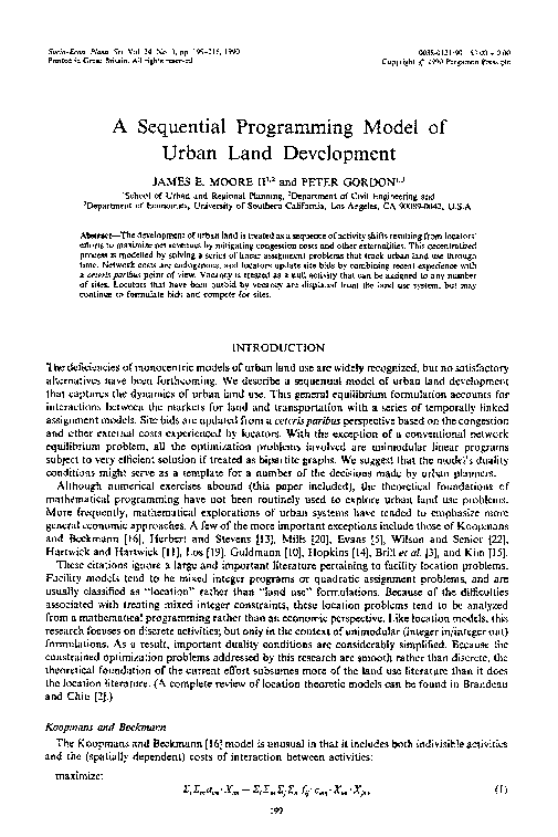 (PDF) A sequential programming model of urban land development