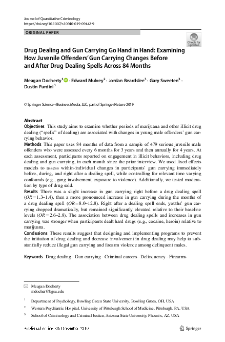 (PDF) Drug Dealing and Gun Carrying Go Hand in Hand: Examining How ...