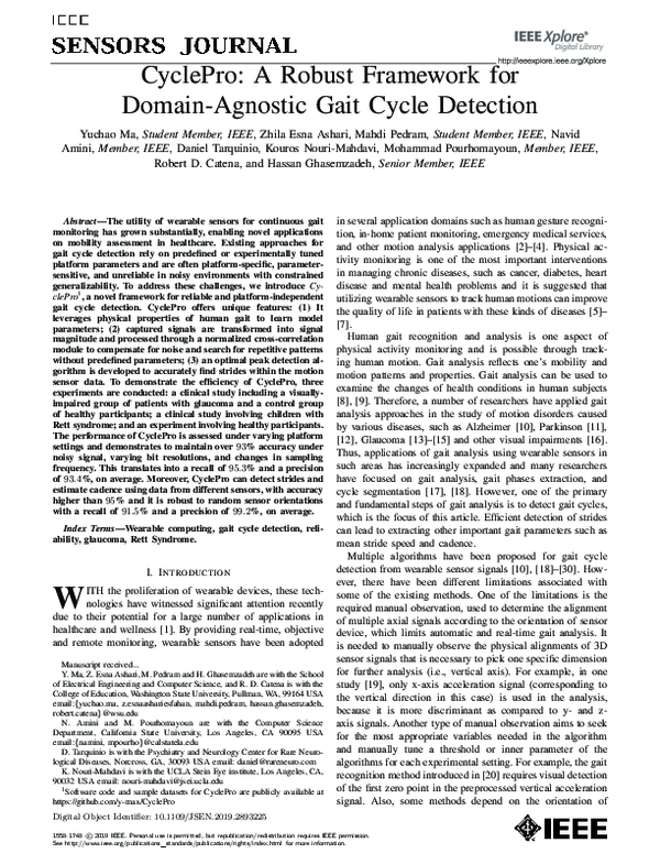 (PDF) CyclePro: A Robust Framework for Domain-Agnostic Gait Cycle Detection