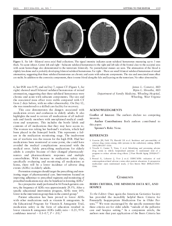 (PDF) Beers Criteria, the Minimum Data Set, and Hospice