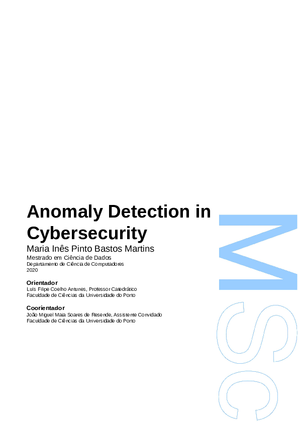 (pdf) Cybersecurity Anomaly Detection: A Data Science Approach