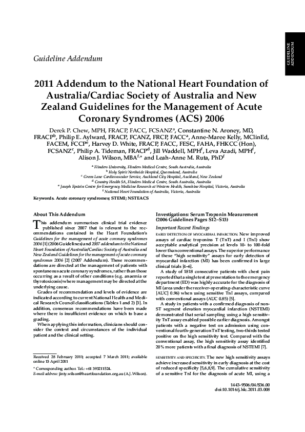 (PDF) 2011 addendum to the National Heart Foundation of Australia ...
