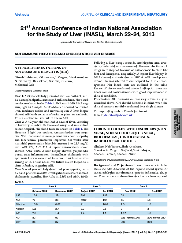 (PDF) Atypical presentations of autoimmune hepatitis (AIH)