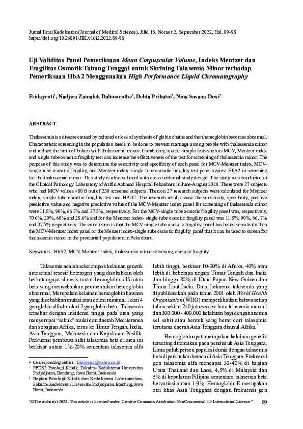 (PDF) Uji Validitas Panel Pemeriksaan Mean Corpuscular Volume, Indeks ...