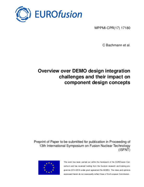 (PDF) Overview over DEMO design integration challenges and their impact ...