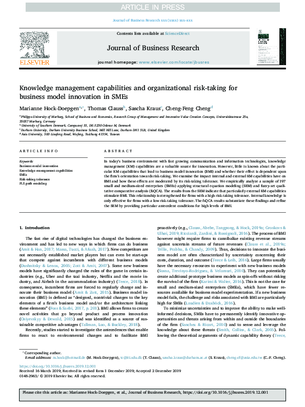 (PDF) Knowledge Management Capabilities and Organizational Performance in Roads and Transport ...