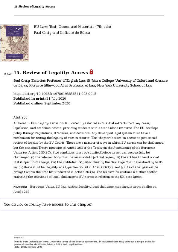 (PDF) 15. Review of Legality: Access