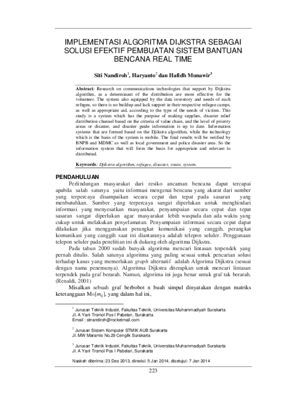 (PDF) Implementasi Algoritma Dijkstra Sebagai Solusi Efektif Pembuatan ...