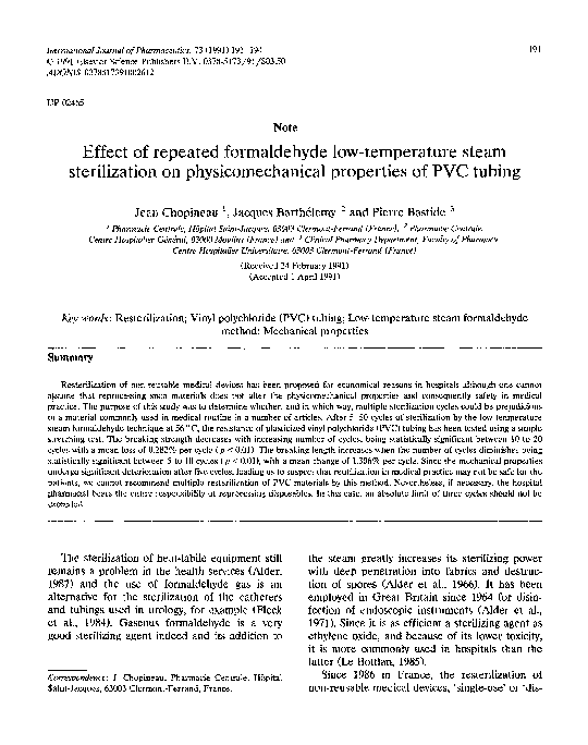 (PDF) Effect of repeated formaldehyde low-temperature steam ...