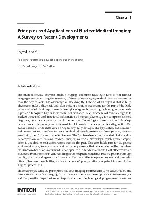 (PDF) Principles and Applications of Nuclear Medical Imaging: A Survey ...