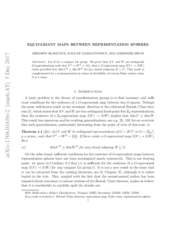 (PDF) $(\mathbb{S}^1)^k \times (\mathbb{Z}_p)^{\ell}$ equivariant maps ...