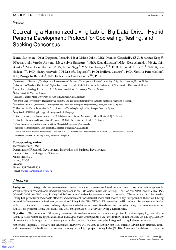 (PDF) Cocreating a Harmonized Living Lab for Big Data–Driven Hybrid ...