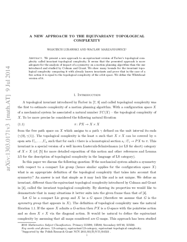 (PDF) Invariant topological complexity