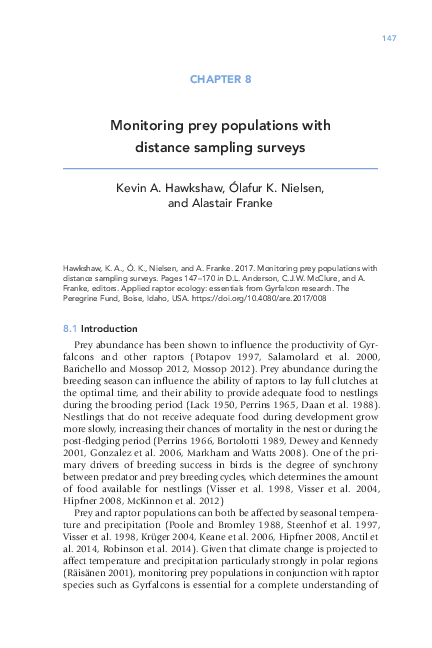 (PDF) Monitoring prey populations with distance sampling surveys ...