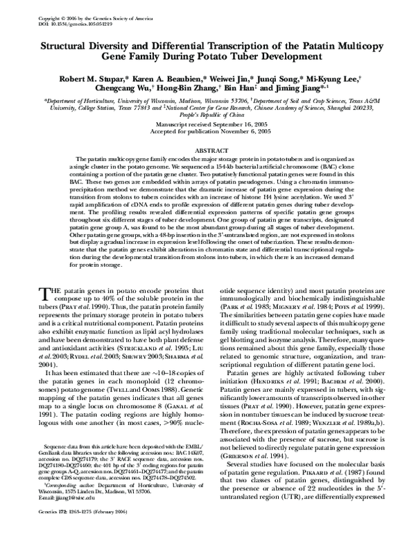 (PDF) Structural Diversity and Differential Transcription of the ...