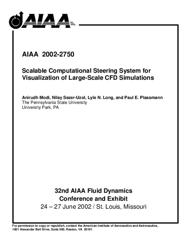 (PDF) Scable Computational Steering System for Visualization of Large-Scale CFD Simulations ...