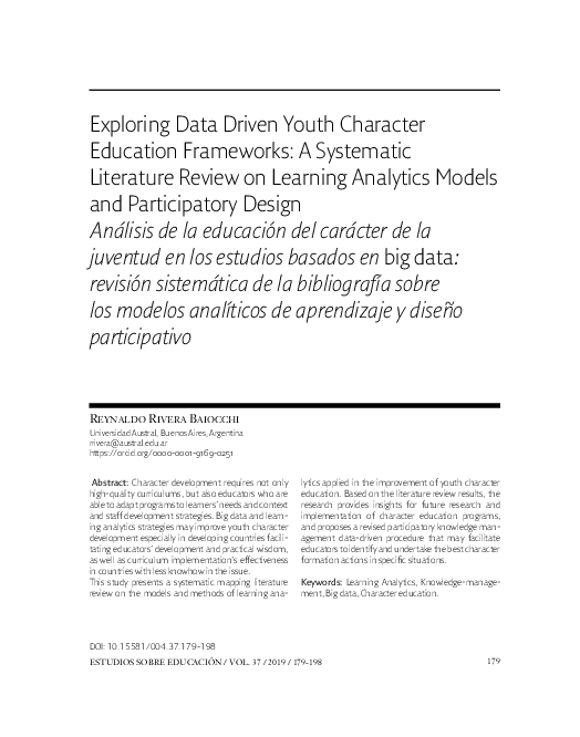 (PDF) Exploring Data Driven Youth Character Education Frameworks: A Systematic Literature Review ...