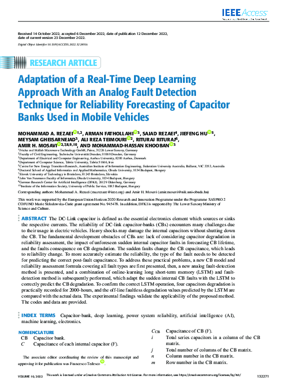 Pdf Adaptation Of A Real Time Deep Learning Approach With An Analog Fault Detection Technique