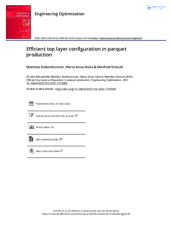 (PDF) Efficient top layer configuration in parquet production | Manfred Gronalt - Academia.edu