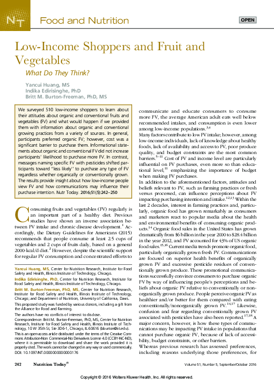(PDF) Low-Income Shoppers and Fruit and Vegetables