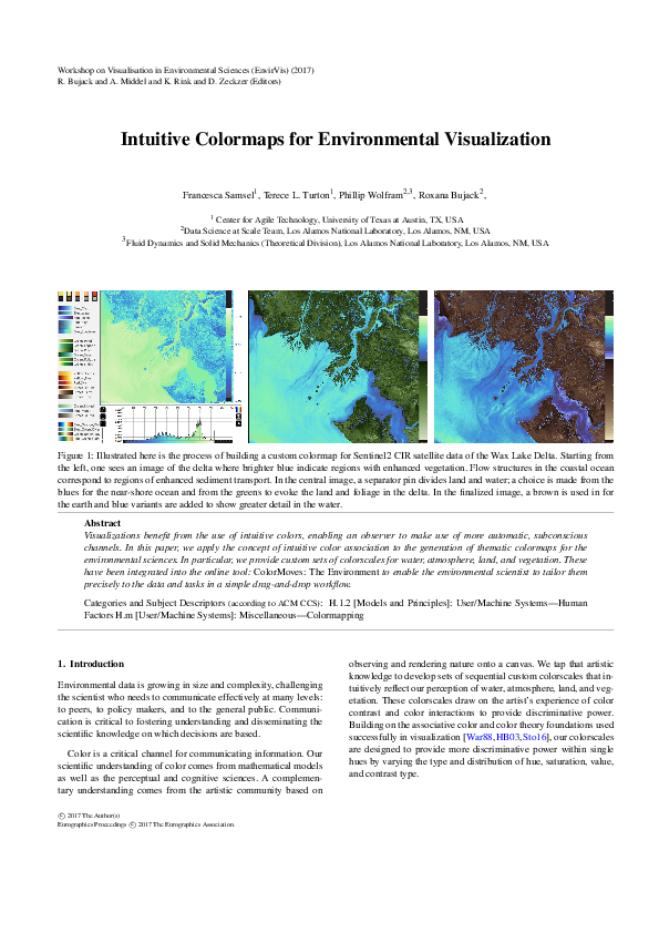 (PDF) Intuitive Colormaps for Environmental Visualization