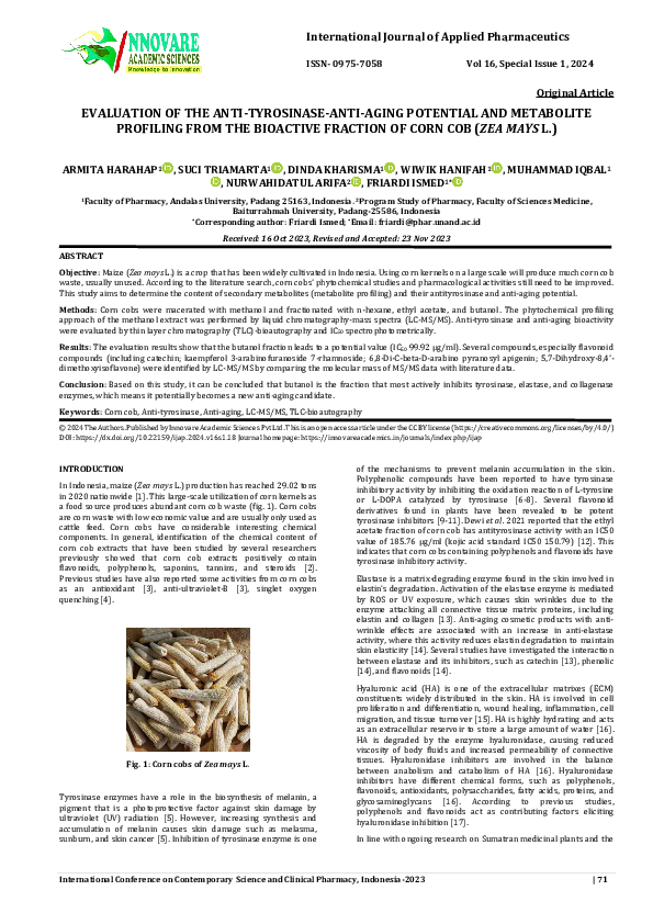 (PDF) EVALUATION OF THE ANTI-TYROSINASE-ANTI-AGING POTENTIAL AND ...