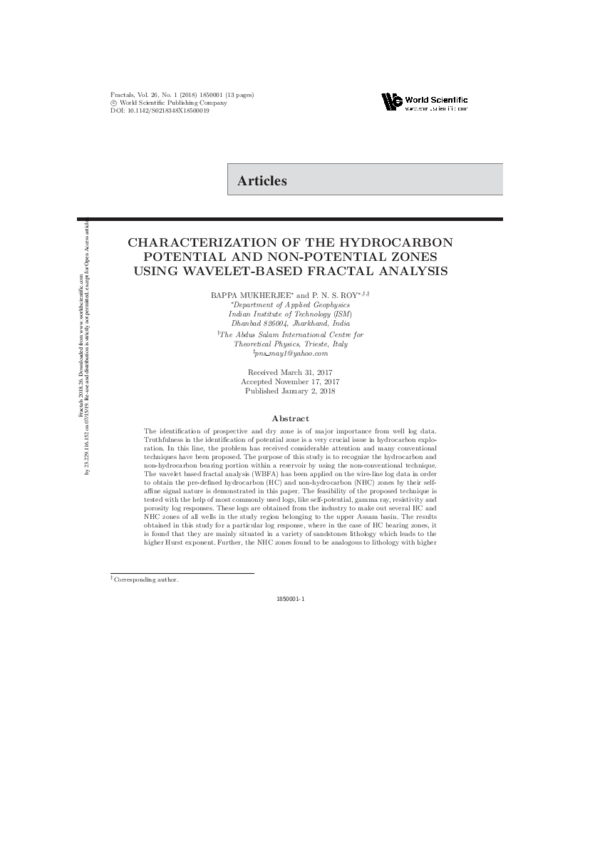 (PDF) Characterization of the Hydrocarbon Potential and Non-Potential Zones Using Wavelet-Based ...