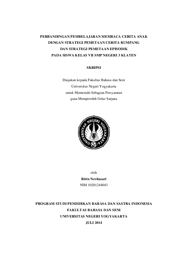(PDF) Perbandingan Pembelajaran Membaca Cerita Anak Dengan Strategi ...
