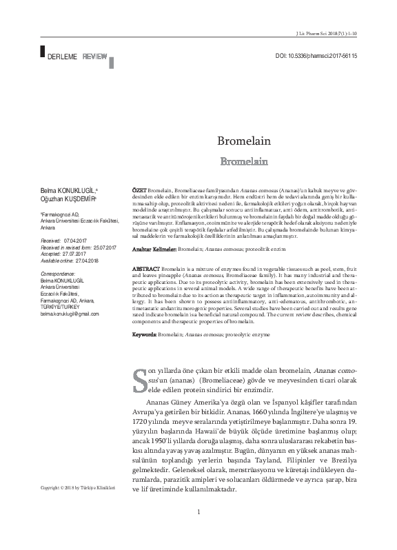 (PDF) Bromelain