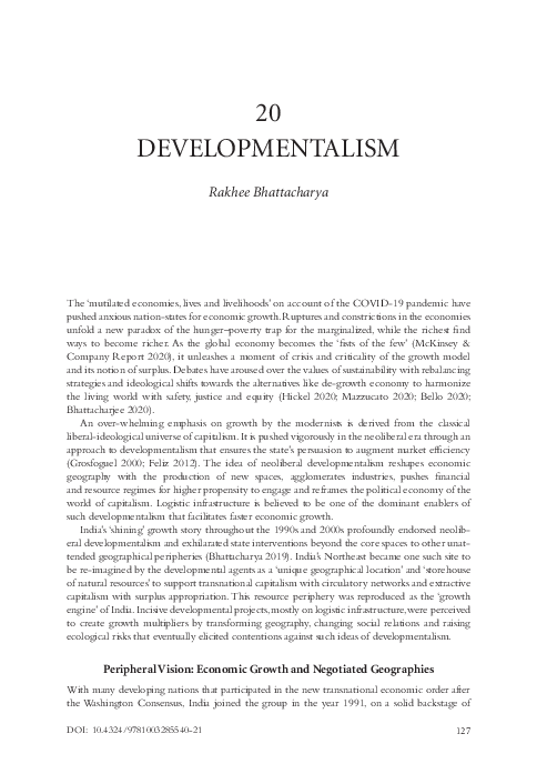 (PDF) Developmentalism