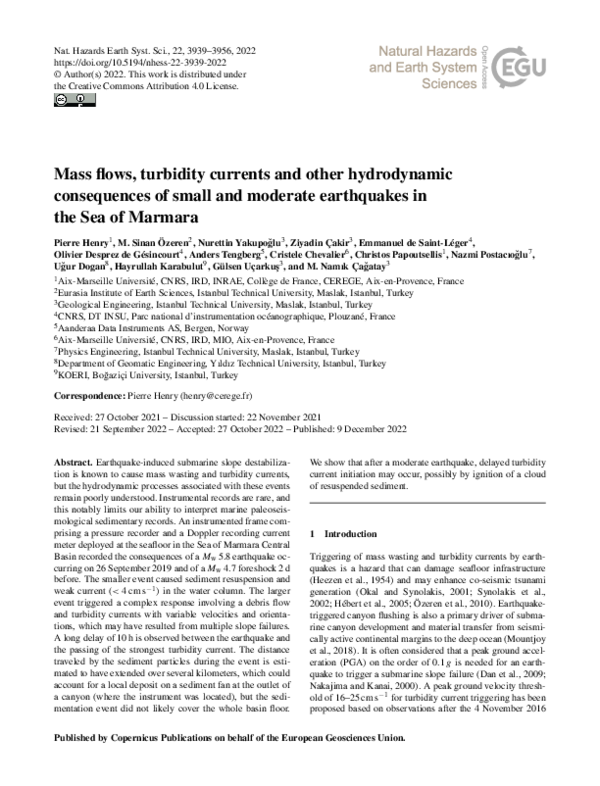 (PDF) Slow build-up of turbidity currents triggered by a moderate ...
