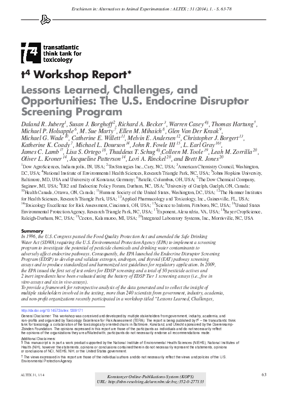 (PDF) t4 workshop report--lessons learned, challenges, and ...