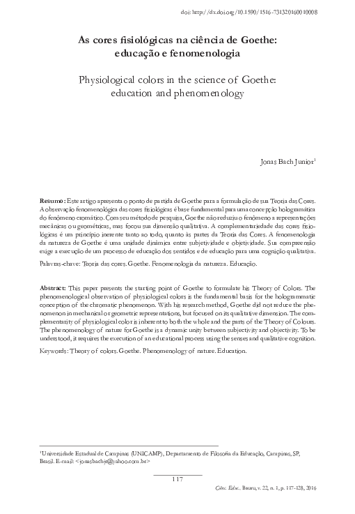 (PDF) As cores fisiológicas na ciência de Goethe: educação e ...