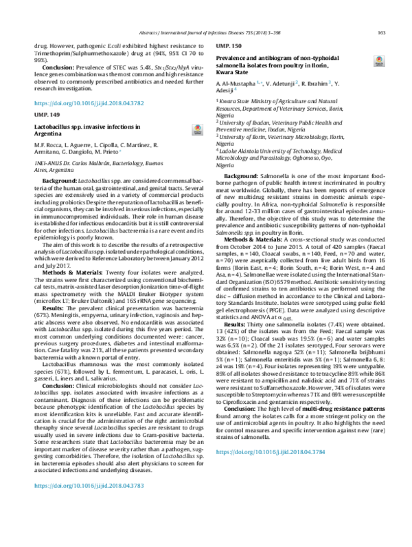 (PDF) Lactobacillus spp. invasive infections in Argentina