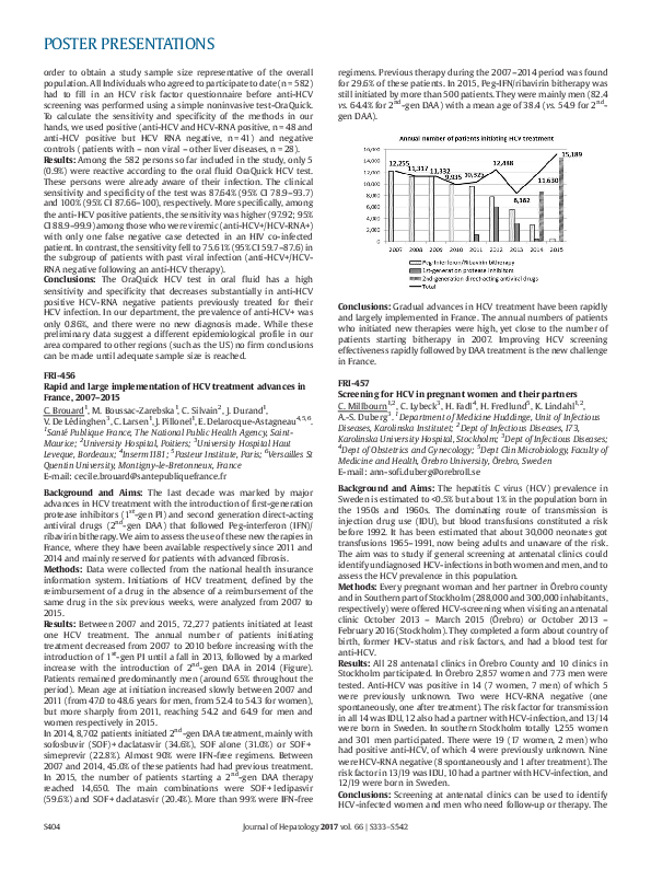 (PDF) Screening for HCV in pregnant women and their partners