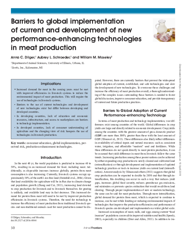 (PDF) Barriers to global implementation of current and development of ...