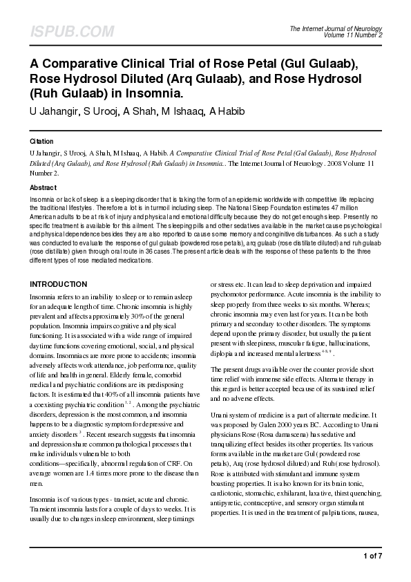 (PDF) A Comparative Clinical Trial of Rose Petal (Gul Gulaab), Rose ...