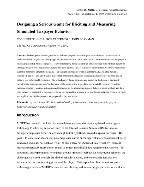 (PDF) Designing a Serious Game for Eliciting and Measuring Simulated ...