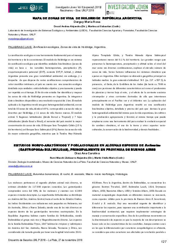 (PDF) Mapa de zonas de vida de Holdridge, República Argentina | Andrea ...