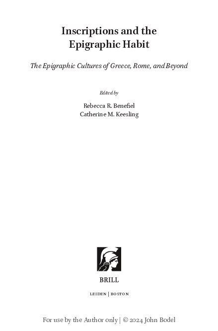 (PDF) Epigraphic culture and the epigraphic mode - 2023