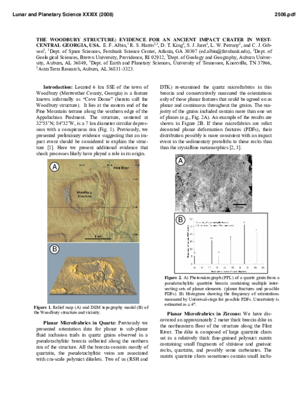 (PDF) The Woodbury Structure: Evidence for an Ancient Impact Crater in ...